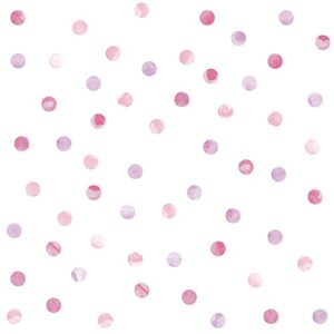 wallpops dwpk2466 watercolor dots wall art kit, pink