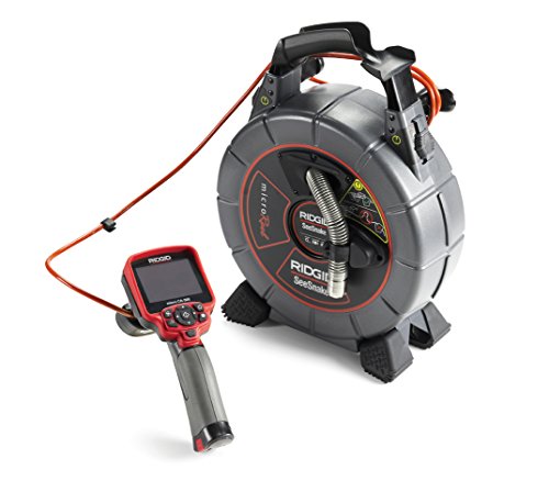 RIDGID 40798 SeeSnake MicroReel Video Inspection System with CA-350 Plumbing Snake Camera Monitor & 19238 NaviTrack Scout Locator, Underground Pipe Locator and Underground Cable Location Device Small