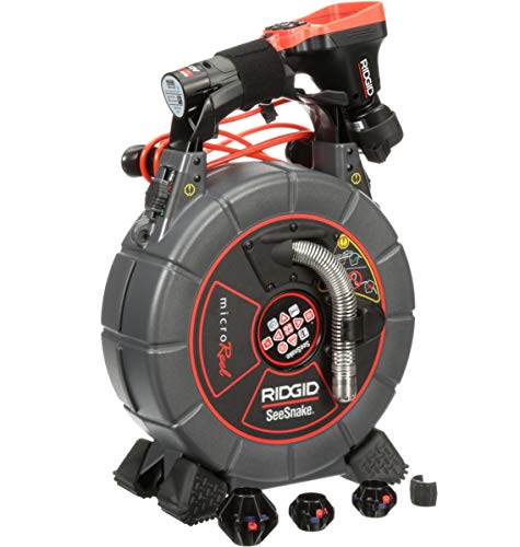 RIDGID 40798 SeeSnake MicroReel Video Inspection System with CA-350 Plumbing Snake Camera Monitor & 19238 NaviTrack Scout Locator, Underground Pipe Locator and Underground Cable Location Device Small