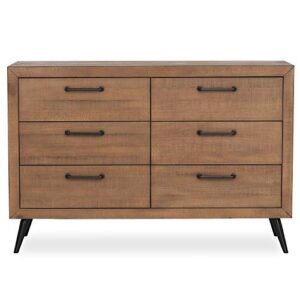 evolur stilnovo mid century double dresser, sugar cane (928-sc) , 52x18x35 inch (pack of 1)