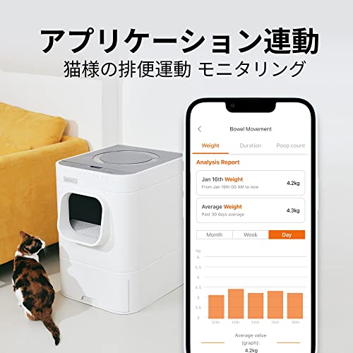 LavvieBot S Robotic Litter Box - Self-Cleaning - Automatic Refills - Monitor Multiple Cats Health - Natural Gel Deodorizer