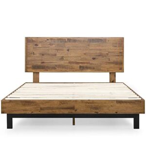 ZINUS Tricia Wood Platform Bed Frame with Adjustable Headboard / Wood Slat Support with No Box Spring Needed / Easy Assembly, Queen