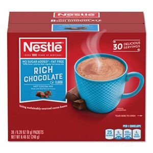 nestle cocoa mix no sugar added 30 count .28 oz packets