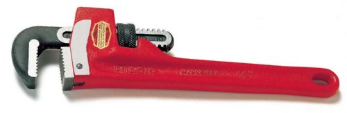 RIDGID Straight Pipe Wrench, Cast Iron, 10 in. L