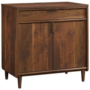 sauder clifford place library base, grand walnut finish