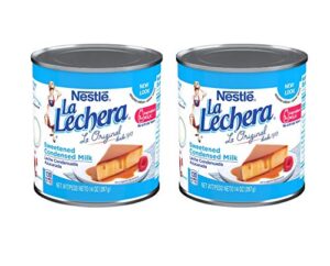 nestle la lechera sweetened condensed milk, (2 pack, total of 28oz)