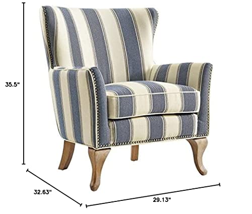 Dorel Living Reva Accent Chair, Blue