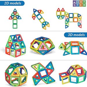 Magnetic Tiles Magnet Blocks - 40 PCS 3D Magnetic Building Tiles Toys for Kids Set