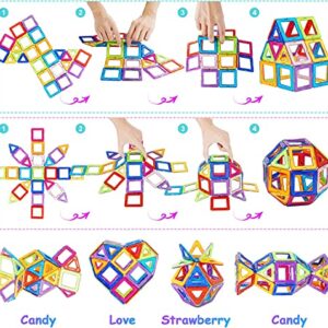 Magnetic Tiles Magnet Blocks - 40 PCS 3D Magnetic Building Tiles Toys for Kids Set