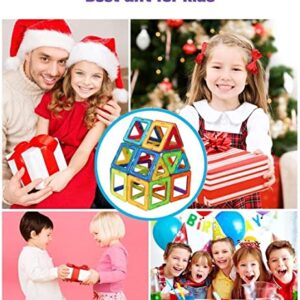 Magnetic Tiles Magnet Blocks - 40 PCS 3D Magnetic Building Tiles Toys for Kids Set