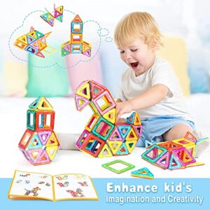 Magnetic Tiles Magnet Blocks - 40 PCS 3D Magnetic Building Tiles Toys for Kids Set