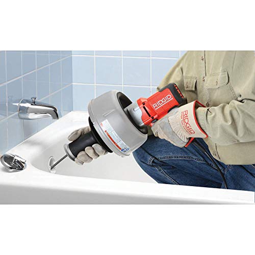 RIDGID 35473 K-45AF Sink Machine with C-1 5/16 Inch Inner Core Cable and AUTOFEED Control, Sink Drain Cleaner Machine and Bulb Drain Auger