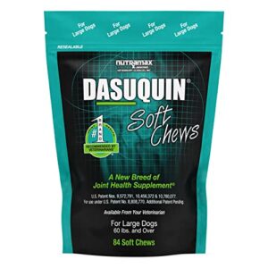 nutramax dasuquin joint health supplement for large dogs – with glucosamine, chondroitin, asu, boswellia serrata extract, and green tea extract, 84 soft chews