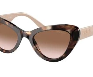 Prada PR13YS 07R0A6 52MM Havana/Brown Gradient Cat Eye Sunglasses for Women + BUNDLE With Designer iWear Complimentary Eyewear Kit