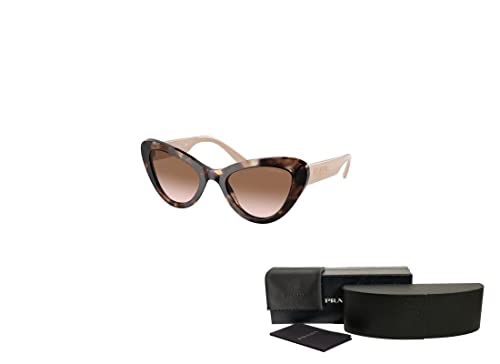 Prada PR13YS 07R0A6 52MM Havana/Brown Gradient Cat Eye Sunglasses for Women + BUNDLE With Designer iWear Complimentary Eyewear Kit