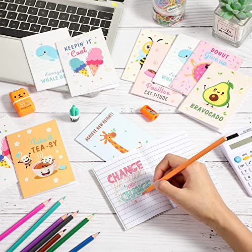 Pajean 20 Pcs Mini Notebooks Journal Notebook with Pun Motivational Notepads for Kids Reward Travel Present Supplies Inspirational Small Pocket Notepad School Office Home Gift