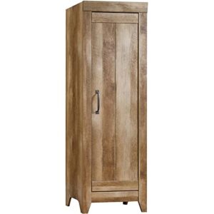 sauder adept storage narrow storage cabinet, craftsman oak finish