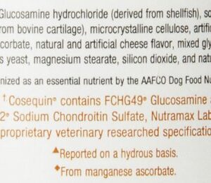 Nutramax Cosequin DS Joint Health Supplement for Dogs - With Glucosamine and Chondroitin, 132 Chewable Tablets