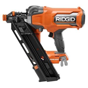 ridgid 18v brushless cordless 30-degree 3-1/2 in. framing nailer (tool only) r09895b (renewed)