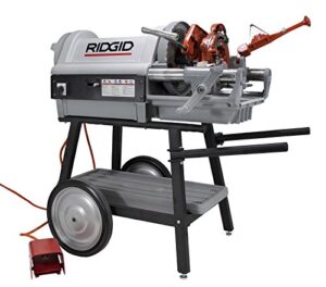 ridgid® 1224 pipe threader 26092 with dies die heads universal cart & oil (renewed)