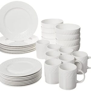 Pfaltzgraff Sylvia Dinnerware Set, 32 Piece, White