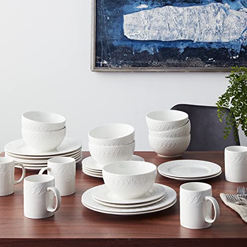 Pfaltzgraff Sylvia Dinnerware Set, 32 Piece, White