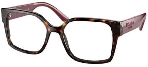 prada pr 10wv women’s eyeglasses dark havana 54