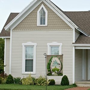 My Little Nest Seasonal Garden Flag Easter Egg Rabbits Vertical Garden Flags Double Sided for Home Farmhouse Yard Holiday Flag Outdoor Decoration Banner 12"x18"