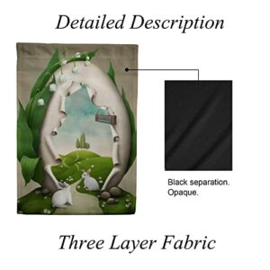 My Little Nest Seasonal Garden Flag Easter Egg Rabbits Vertical Garden Flags Double Sided for Home Farmhouse Yard Holiday Flag Outdoor Decoration Banner 12"x18"