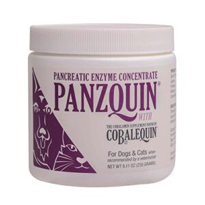 nutramax panzquin powder pancreatic health supplement for cats and small dogs, 8.1 oz tub