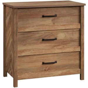 sauder cannery bridge 3-drawer bedroom chest in sindoori mango, sindoori mango finish