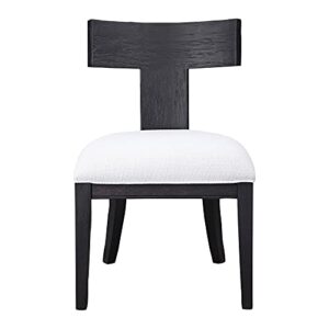 uttermost idris charcoal black stain armless chair