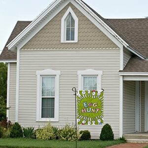 My Little Nest Seasonal Garden Flag Funny Bunny Easter Egg Hunt Vertical Garden Flags Double Sided for Home Farmhouse Yard Holiday Flag Outdoor Decoration Banner 12"x18"