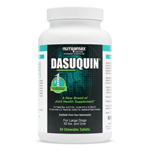 nutramax dasuquin joint health supplement for large dogs – with glucosamine, chondroitin, asu, boswellia serrata extract, and green tea extract, 84 chewable tablets