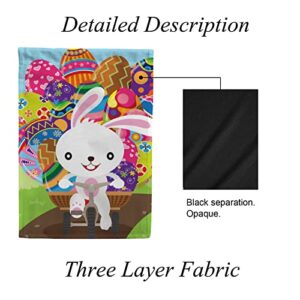 My Little Nest Seasonal Garden Flag Easter Bunny Deliver Eggs Vertical Garden Flags Double Sided for Home Farmhouse Yard Holiday Flag Outdoor Decoration Banner 12"x18"