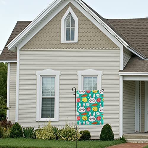 My Little Nest Seasonal Garden Flag Easter Bunnies Eggs Double Sided Vertical Garden Flags for Home Yard Holiday Flag Outdoor Decoration Farmhouse Banner 12"x18"