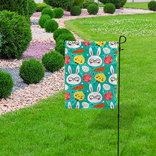 My Little Nest Seasonal Garden Flag Easter Bunnies Eggs Double Sided Vertical Garden Flags for Home Yard Holiday Flag Outdoor Decoration Farmhouse Banner 12"x18"