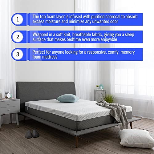 Sleepy's by Mattress Firm | Memory Foam Doze Mattress | Queen Size | 10" Medium Comfort | Pressure Relief | Moisture Wicking Breathable | Adjustable Base Friendly