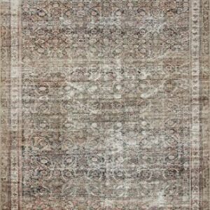 Chris Loves Julia x Loloi Jules Collection JUL-09 Ink / Terracotta, Traditional 8'-6" x 11'-6" Area Rug