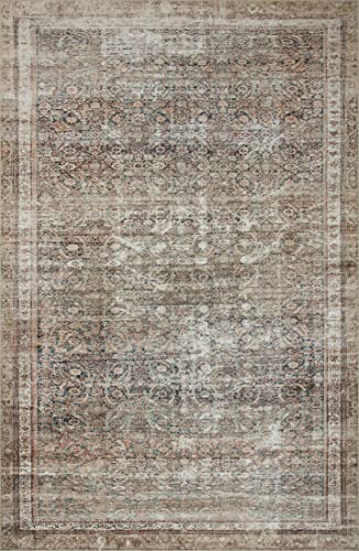 Chris Loves Julia x Loloi Jules Collection JUL-09 Ink / Terracotta, Traditional 8'-6" x 11'-6" Area Rug