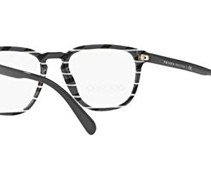 Prada 0PR 09VV Striped Grey/White One Size