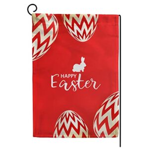 my little nest seasonal garden flag happy easter eggs vertical garden flags double sided for home farmhouse yard holiday flag outdoor decoration banner 12″x18″