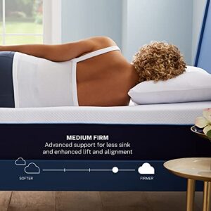 Sleep Innovations Marley 12 Inch Cooling Gel Memory Foam Mattress with Airflow Channel Foam for Breathability, Queen Size, Bed in a Box, Medium Firm Support