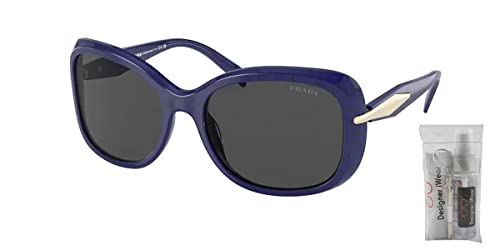 Prada PR04ZS 18D5S0 57MM Baltic Marble/Dark Grey Rectangle Sunglasses for Women + BUNDLE With Designer iWear Complimentary Eyewear Kit