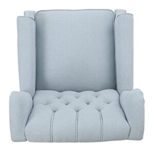 Christopher Knight Home Walter Fabric Recliner, Light Sky Dimensions: 34.75”D x 28.00”W x 41.25”H