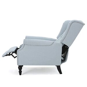 Christopher Knight Home Walter Fabric Recliner, Light Sky Dimensions: 34.75”D x 28.00”W x 41.25”H