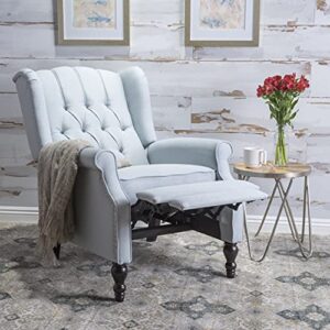 Christopher Knight Home Walter Fabric Recliner, Light Sky Dimensions: 34.75”D x 28.00”W x 41.25”H