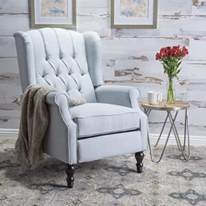 Christopher Knight Home Walter Fabric Recliner, Light Sky Dimensions: 34.75”D x 28.00”W x 41.25”H