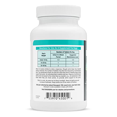 Nutramax Dasuquin Joint Health Supplement for Small to Medium Dogs - With Glucosamine, Chondroitin, ASU, Boswellia Serrata Extract, Green Tea Extract, 84 Chewable Tablets