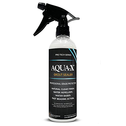 AQUA-X 16 Oz. Grout Sealer, Clear Grout and Tile Sealer, Natural Finish, Professional Grade, Indoor & Outdoor, Fast Dry and Long Lasting Protection